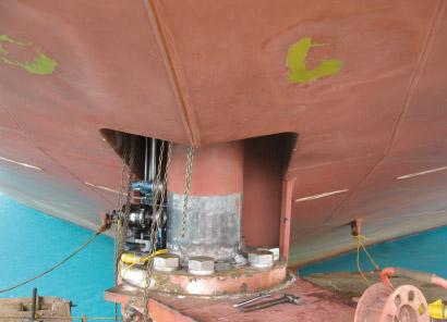 Tanker Rudder Repair - Reekie Machining